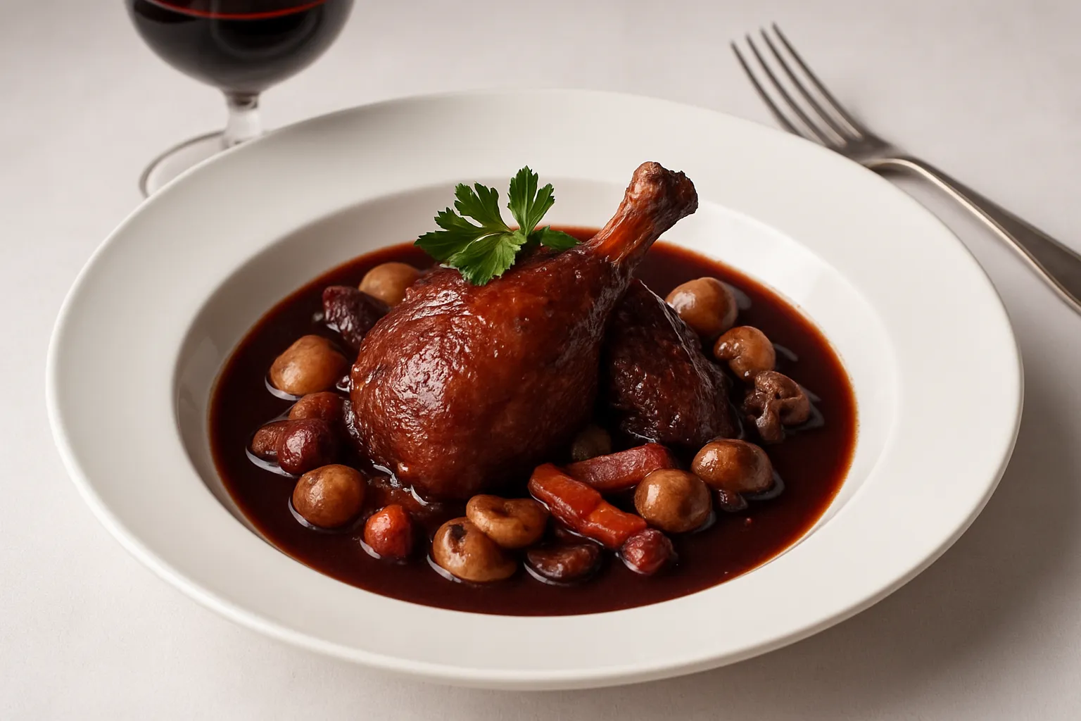 Coq au Vin Authentique - Recette de Chef Traditionnelle