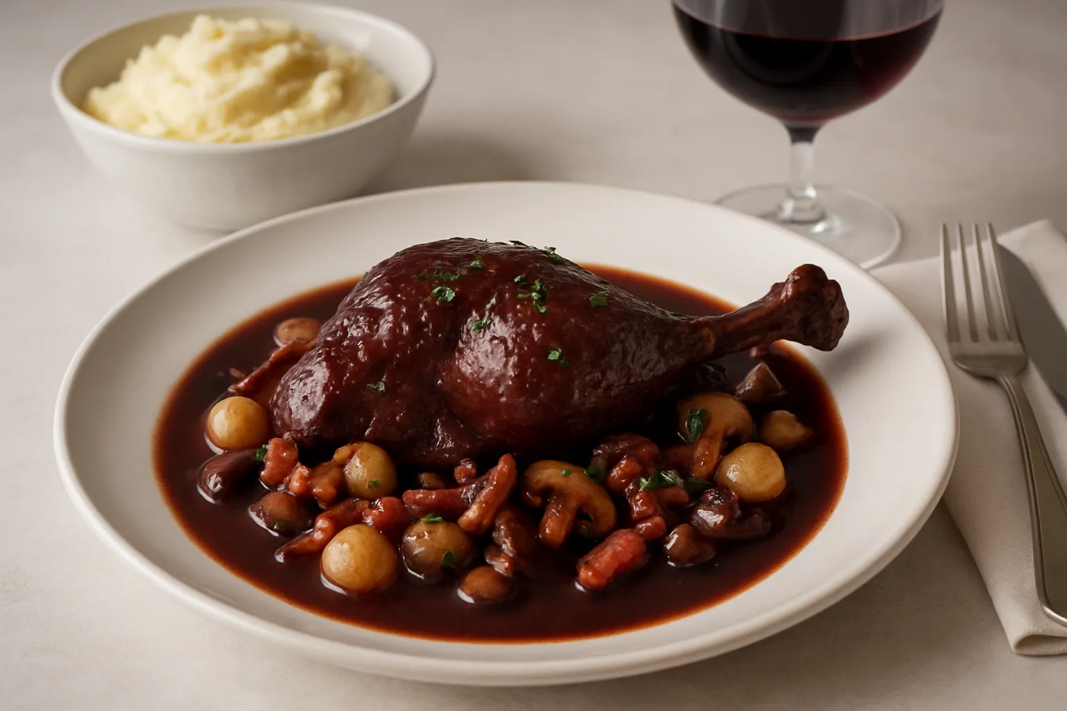 Coq au Vin Bourguignon - Recette Authentique de Chef